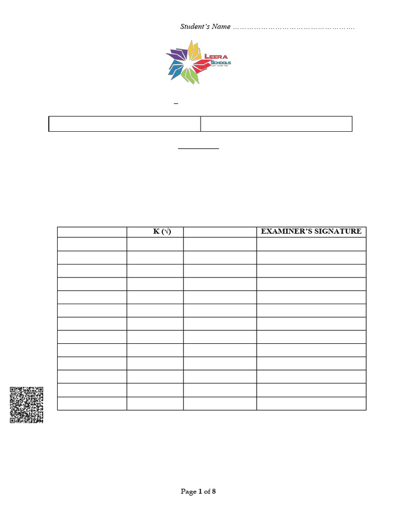 Form One Computer Science Exam 2025 | PDF | Computer Data Storage ...