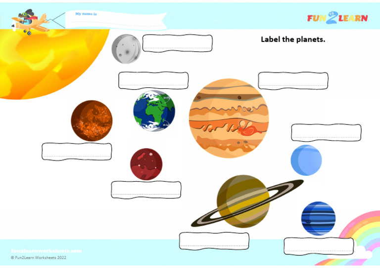 Label The Planets Worksheet F2l Pdf