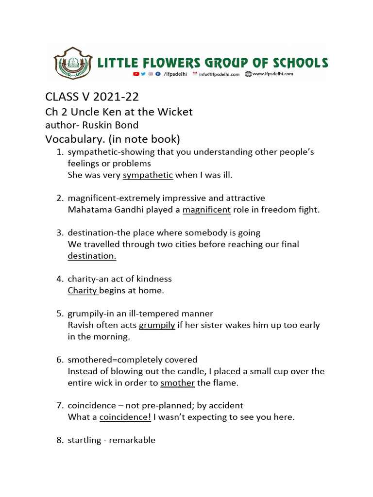 CH 2 Uncle Ken at The Wicket | PDF