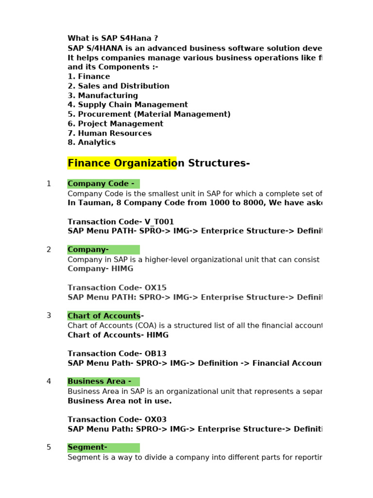 Overview of SAP S/4HANA Components | PDF | Accounts Payable | Business ...