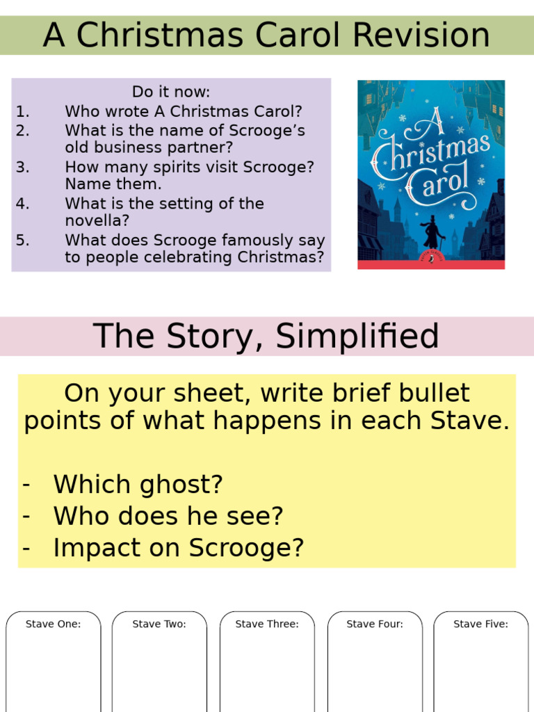 A Christmas Carol Study Guide | PDF | Ebenezer Scrooge | A Christmas Carol