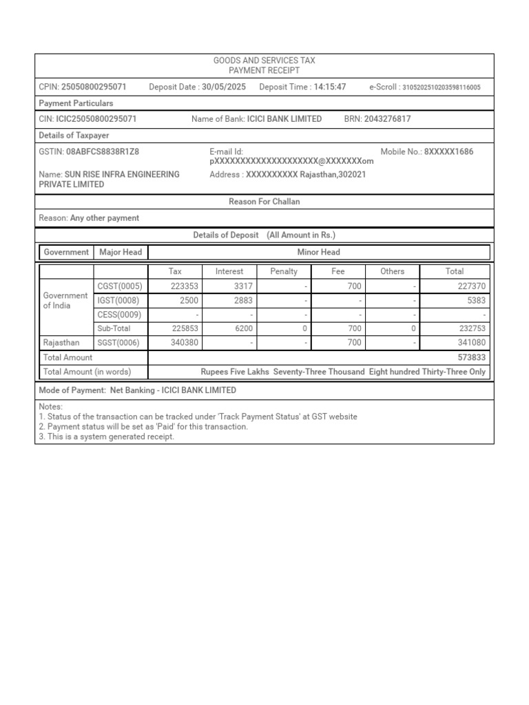 GST-Challan Receipt | PDF