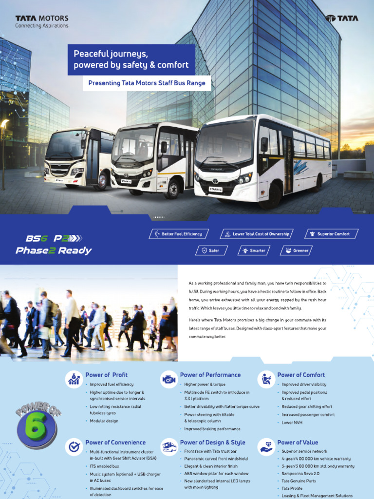 Tata Staff Bus Brochure For Web | PDF