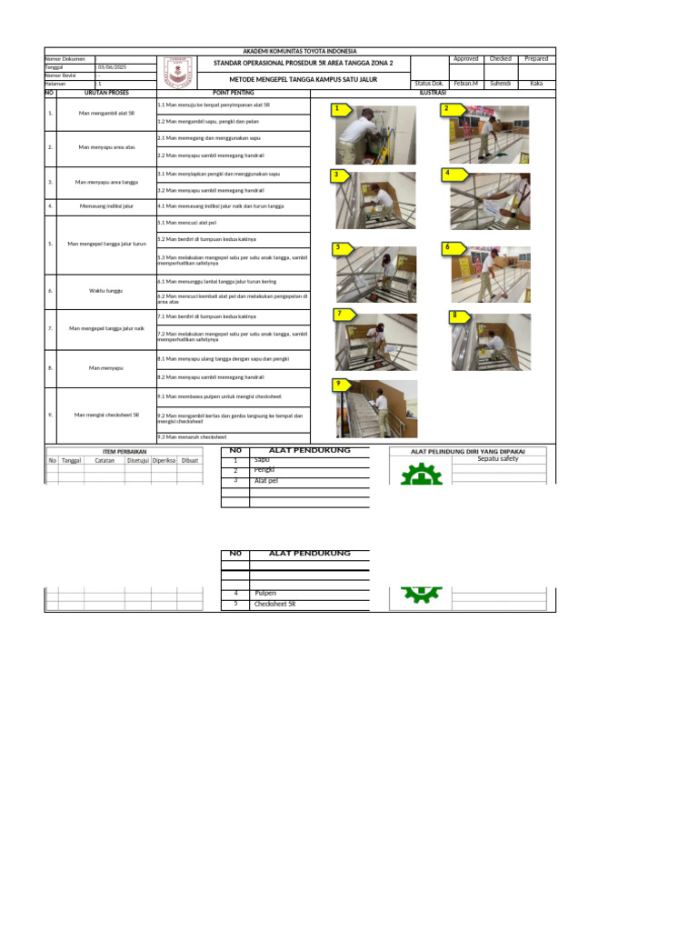 Tps - Sop 5r Zona 2 Area Tangga (Sop Mengepel Tangga) | PDF
