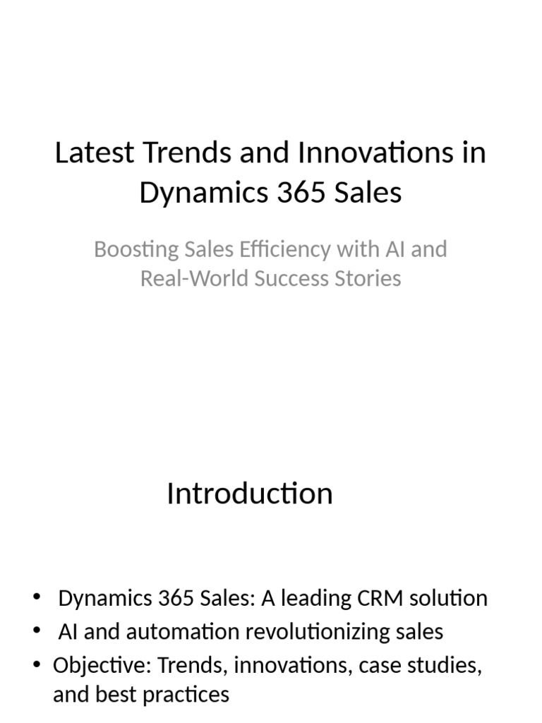 Dynamics365 Sales Presentation PPT4 | PDF
