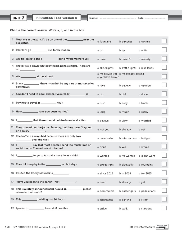 Unit 7 Revision | PDF