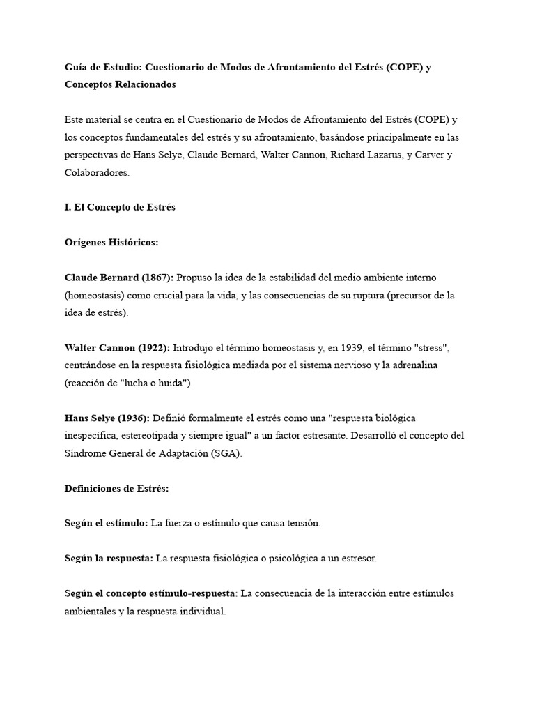 Estrategias de Afrontamiento. | PDF | Estrés (biología) | Sicología