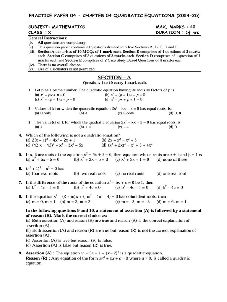 Chapter 4 Maths | PDF