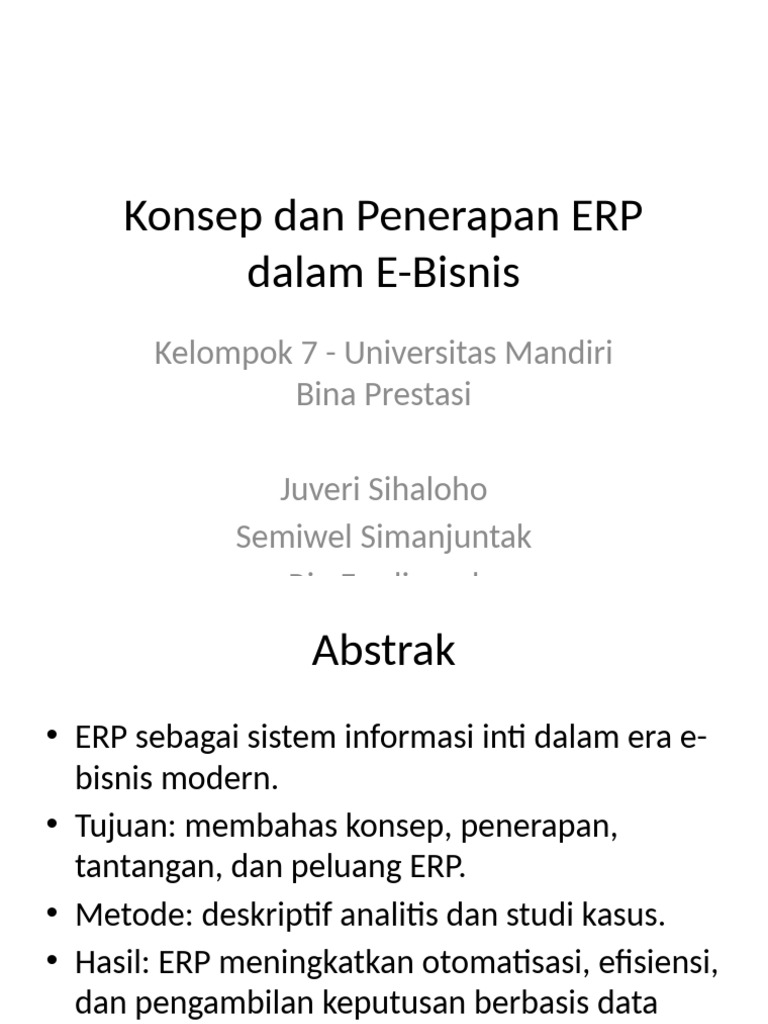 Kelompok7 ERP EBisnis | PDF