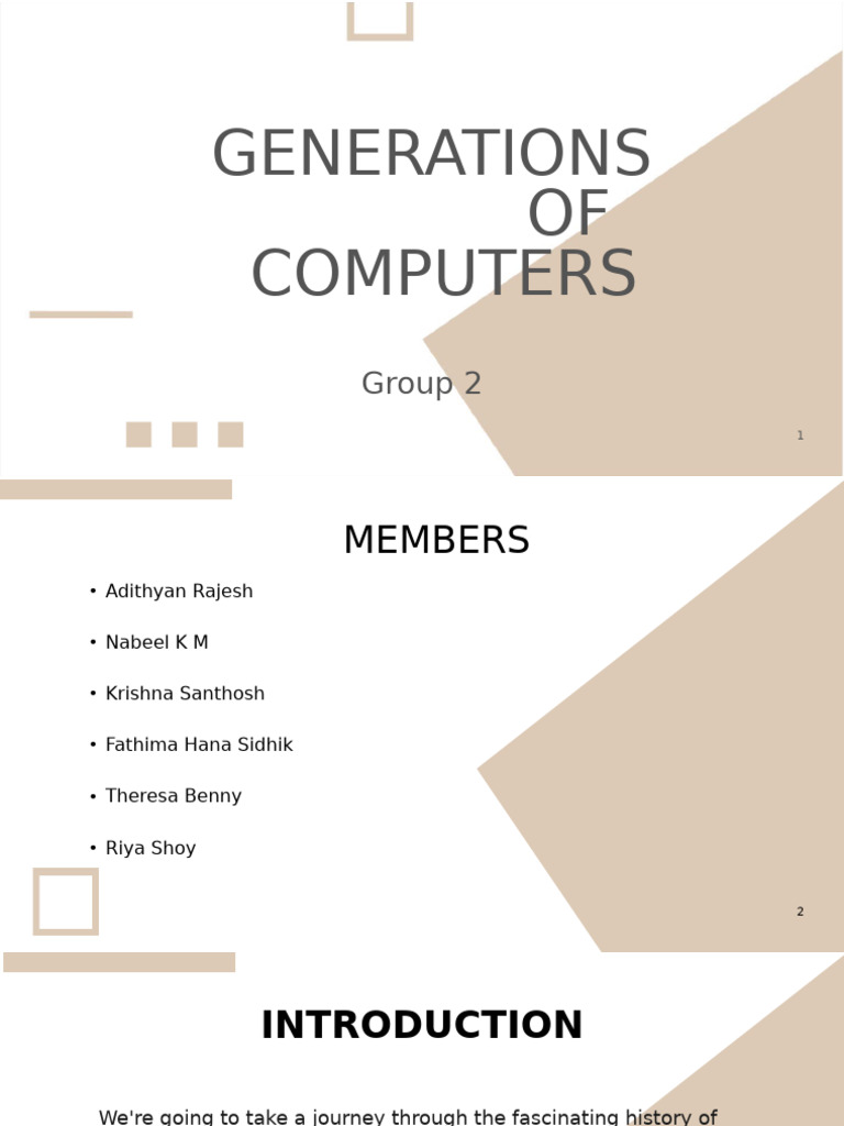 Generations of Computers | PDF | Personal Computers | Classes Of Computers