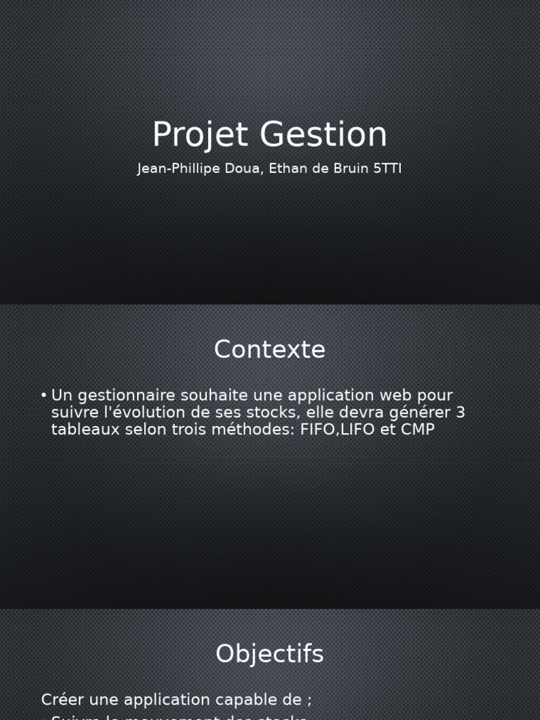 Application Web de Gestion des Stocks | PDF