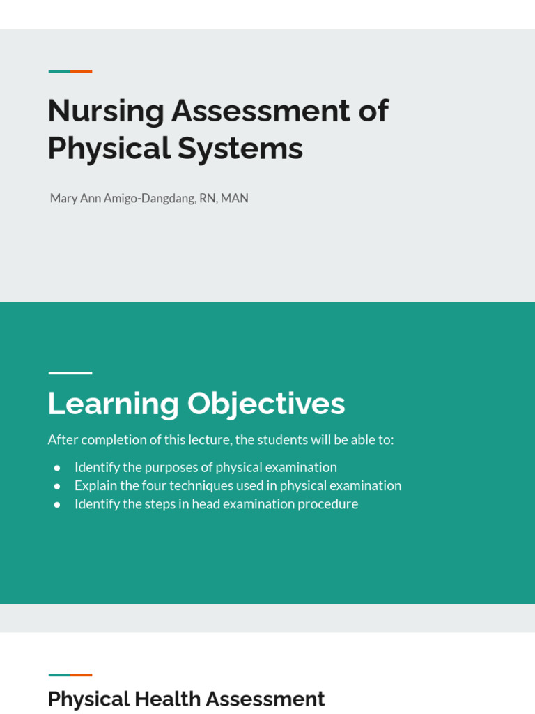 Nursing Physical Assessment Techniques | PDF | Epidermis | Skin Cancer