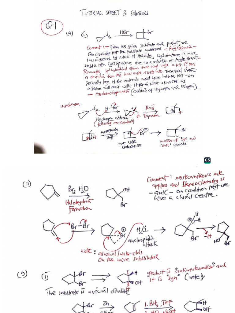 Tutorial 3, Che2105, Q1,2 | PDF