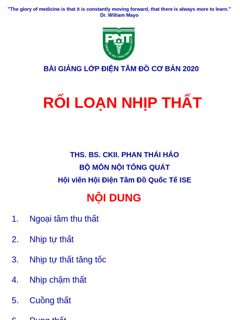 6-Rối Loạn Nhịp Thất-tham Khảo-k18 | PDF