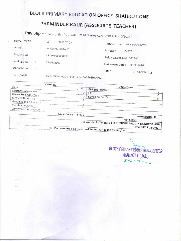 Salary Slips 3 | PDF