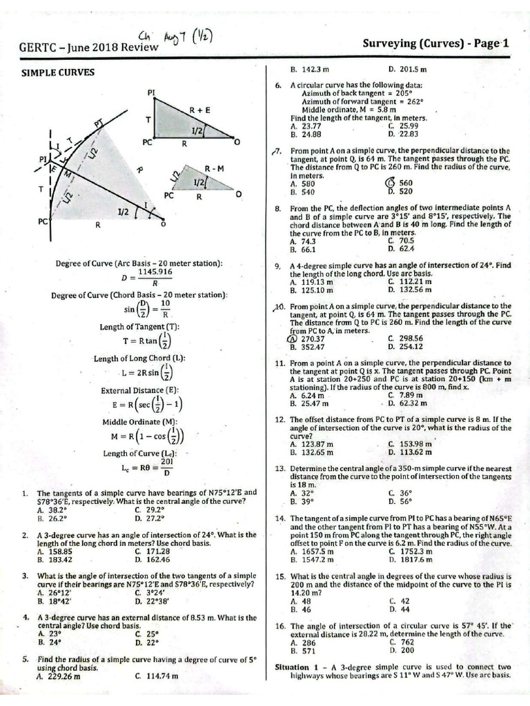 Module - Curves, Earthworks | PDF