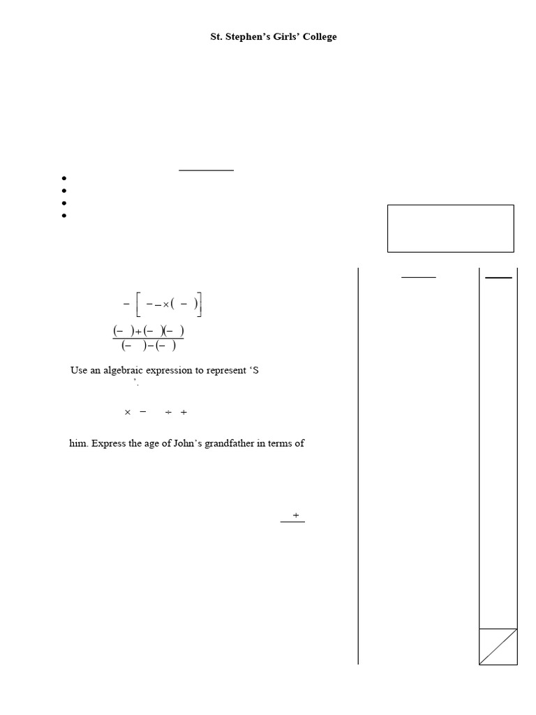 ST - Stephen - S Girls - College 16-17 S1-Final Exam-P2 | PDF ...