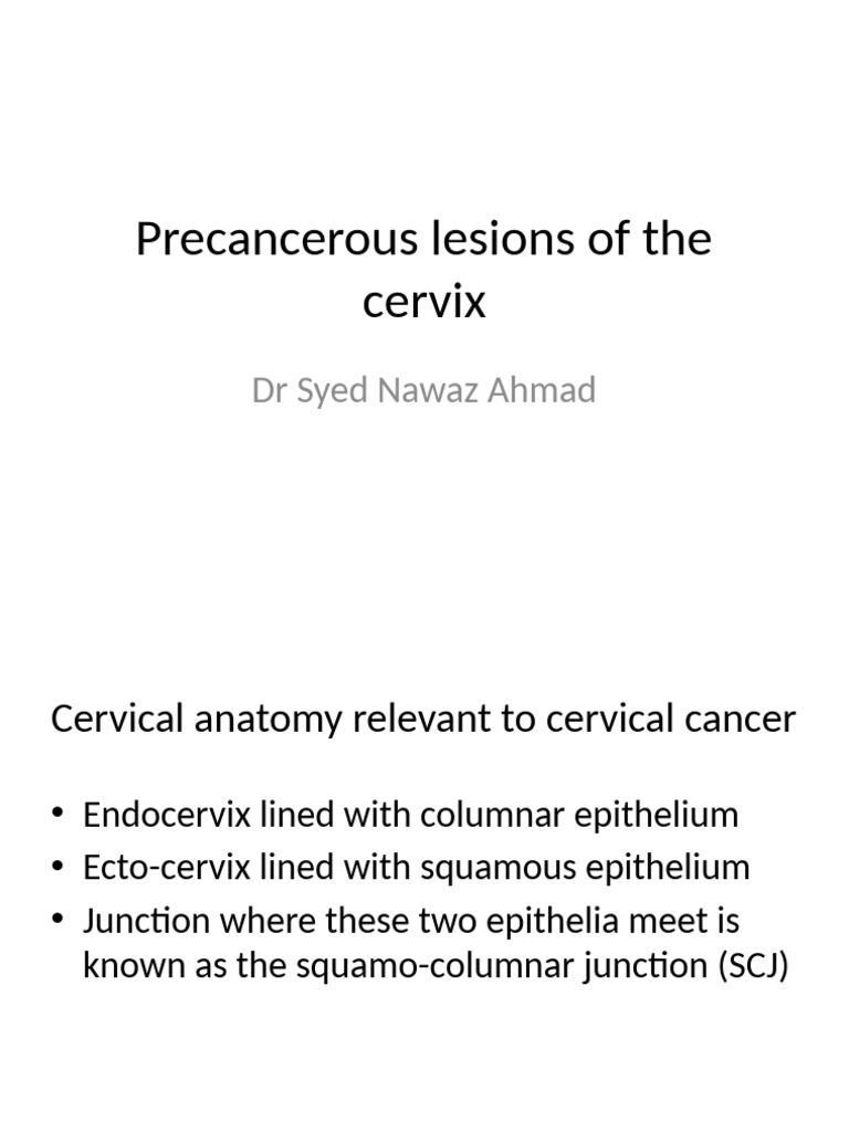 Precancerous Lesions of the Cervix | PDF | Cervical Cancer | Diseases And Disorders