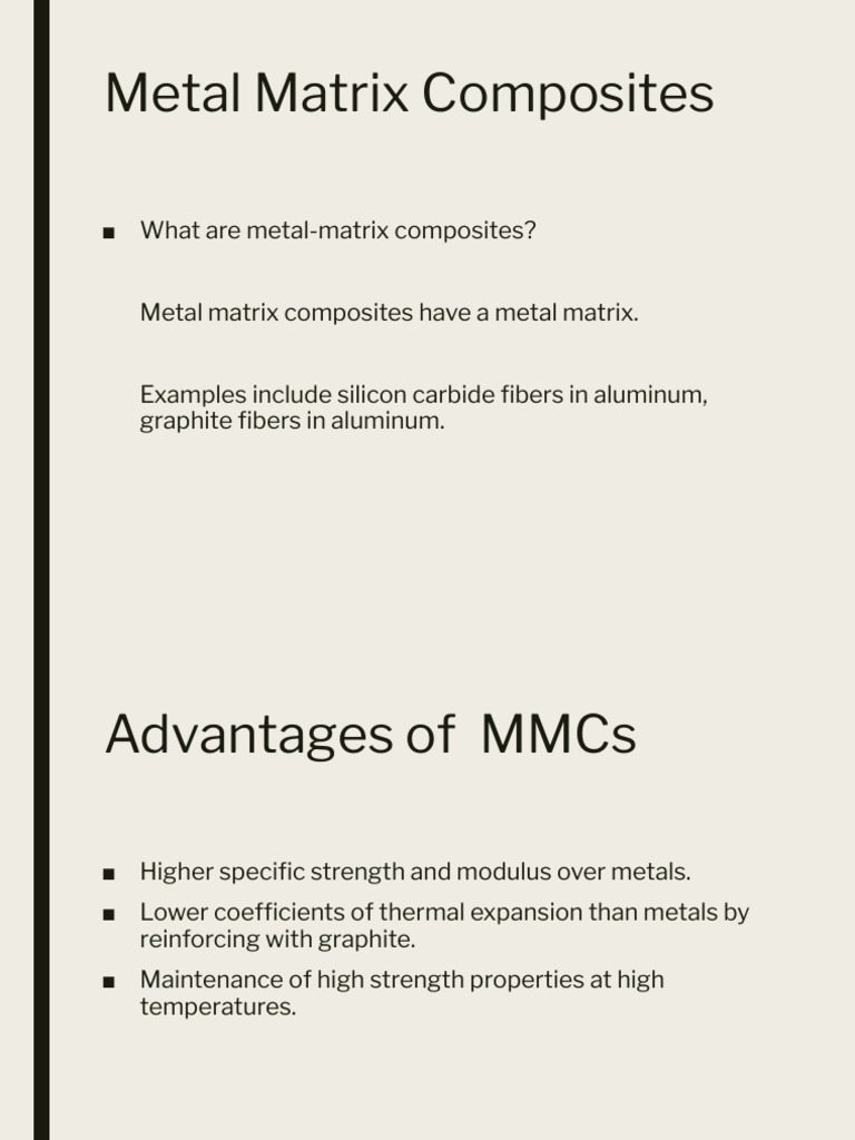 Overview of Metal Matrix Composites | PDF