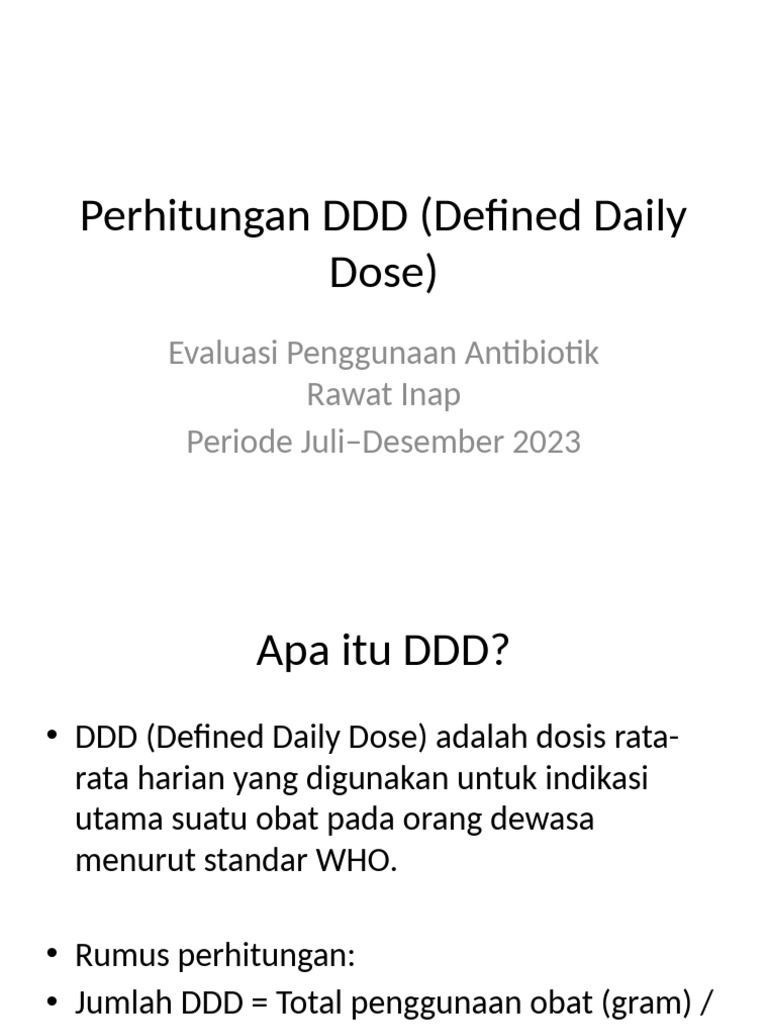 Perhitungan DDD Antibiotik | PDF