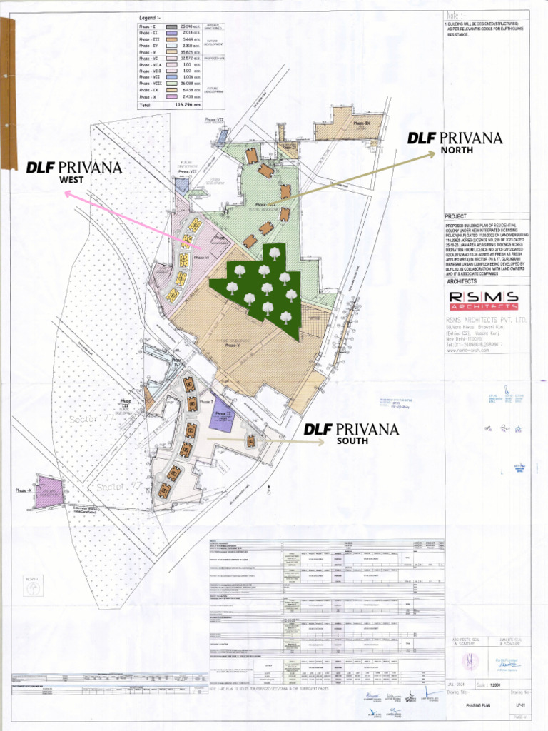 DLF Privana Master Plan With Layout | PDF