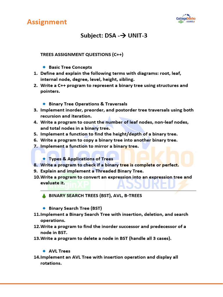 DSA Unit3 Assignment | PDF