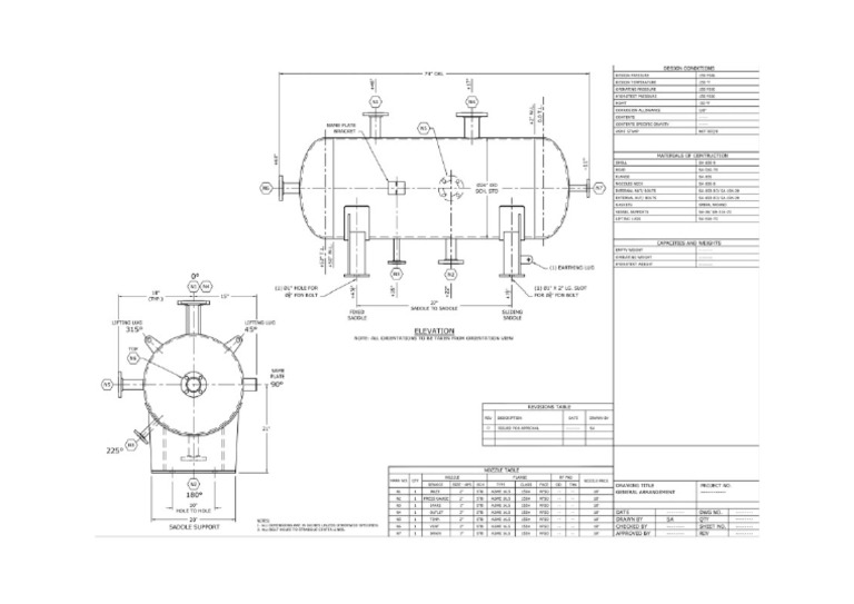 Pressure Tank Drawing | PDF