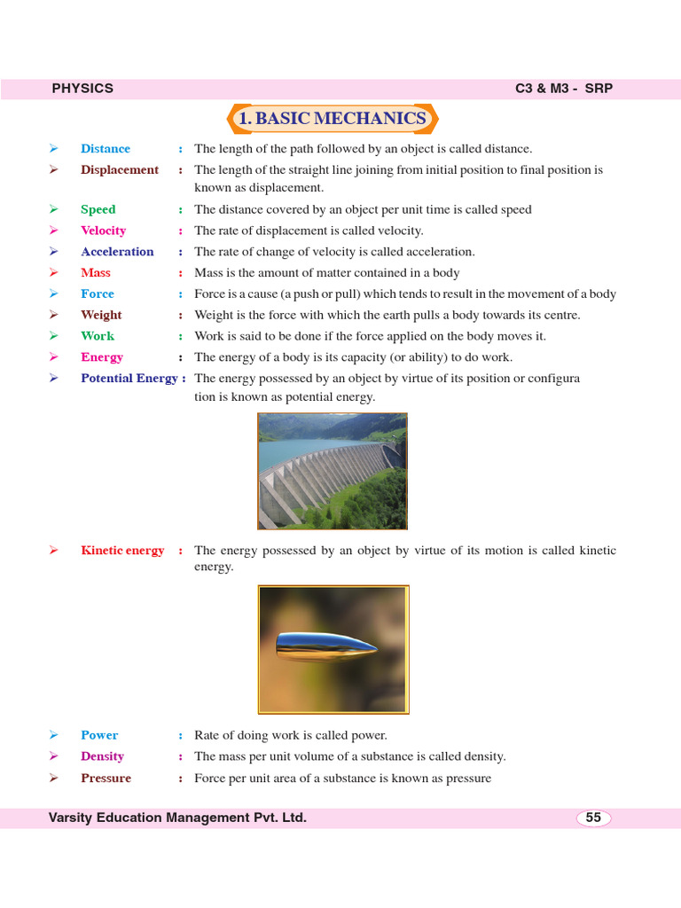 c3 & m3 Physics SRP (24-25) F | PDF | Mirror | Force