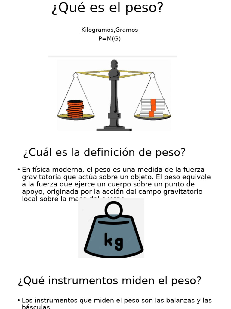 Comparto 'Presentacion Que Es El Peso KG' Contigo | PDF