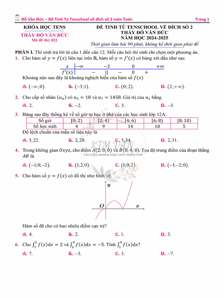 OA22 - de Tinh Tu Tenschool Ve Dich So 02 | PDF