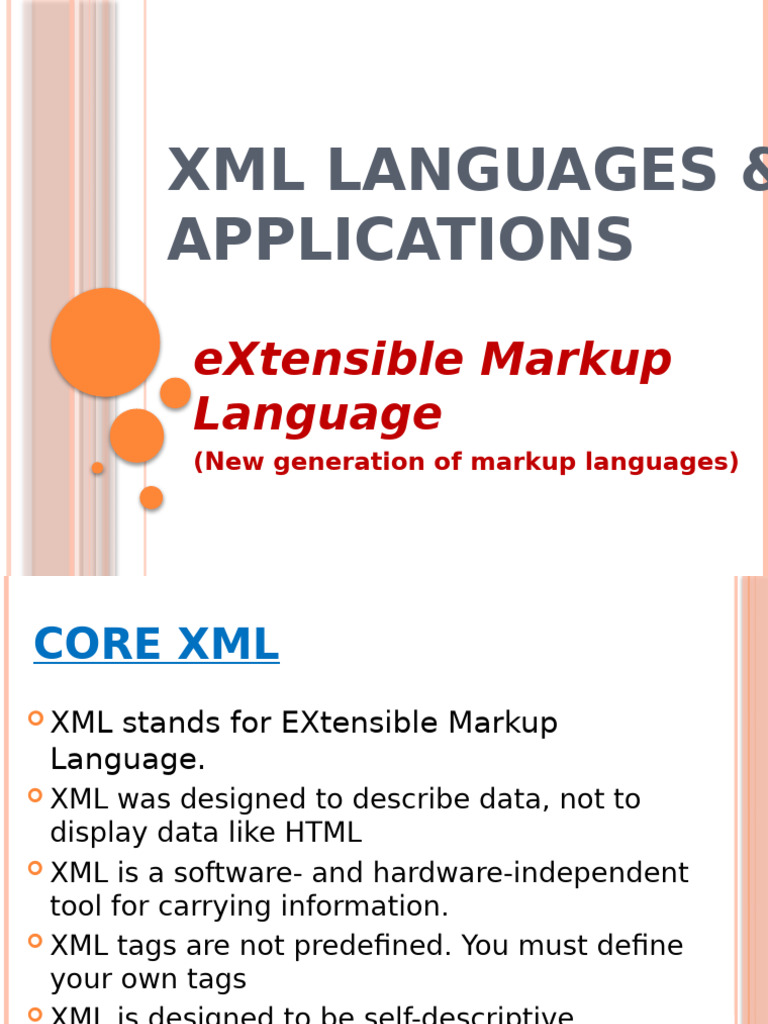 4..Lect-09 XML Languages & Applications | PDF | Xml | Html