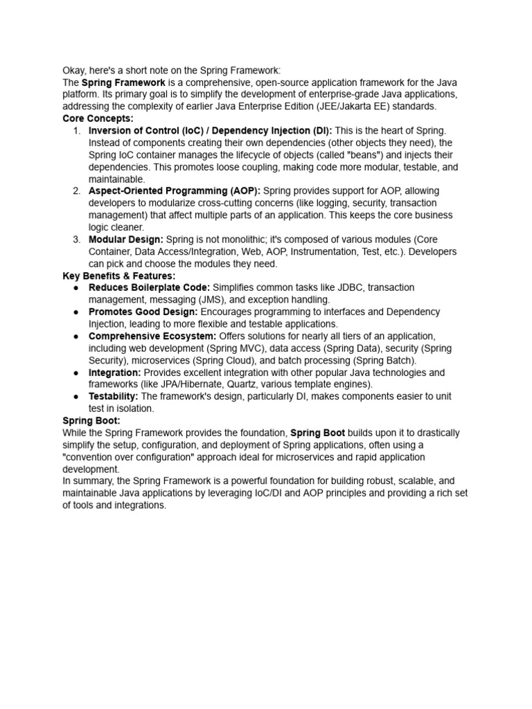 Also On Spring Framework | PDF | Spring Framework | Software Architecture