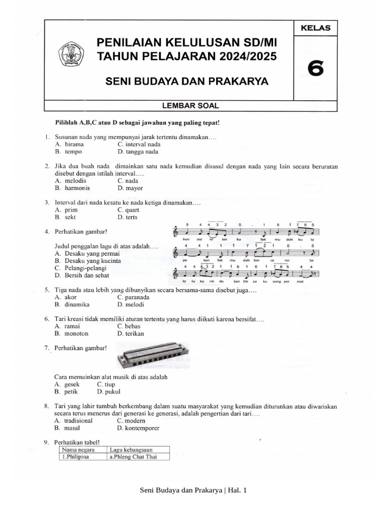 Seni Budaya Dan Prakarya | PDF