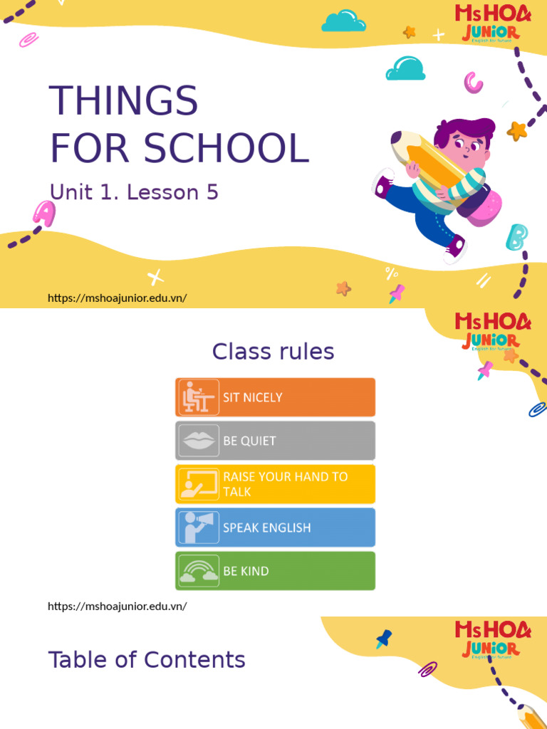 Lesson 5 - Unit 1 | PDF | Stationery | Writing Implements