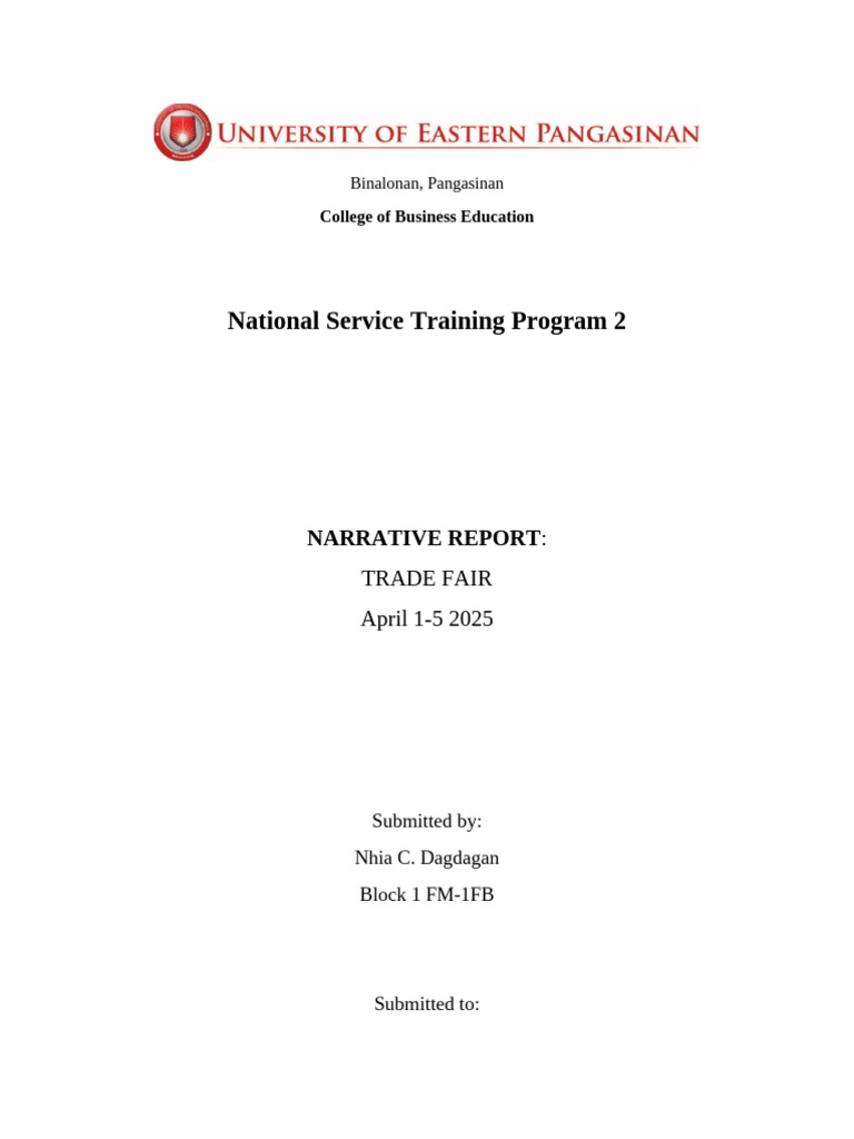 Narrative Report | PDF