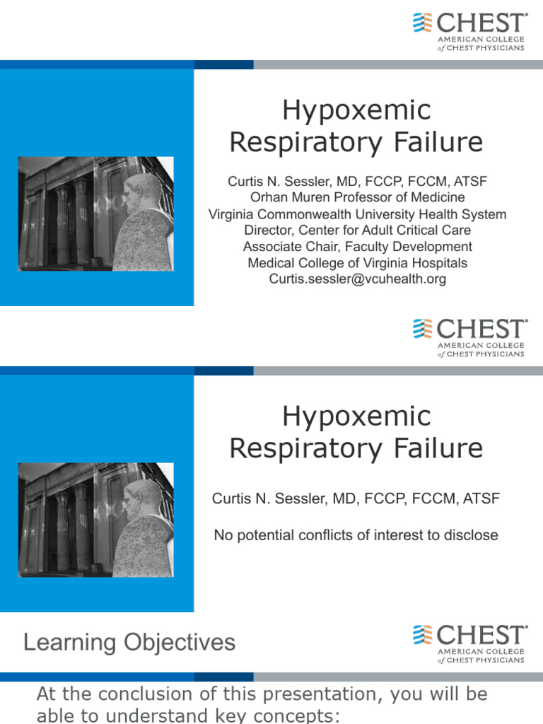 1 - Hypoxemic Respiratory Failure Part 1 - Basics of Hypoxemic ...