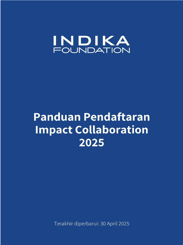 Guideline Pendaftaran Impact Collaboration 2025 | PDF