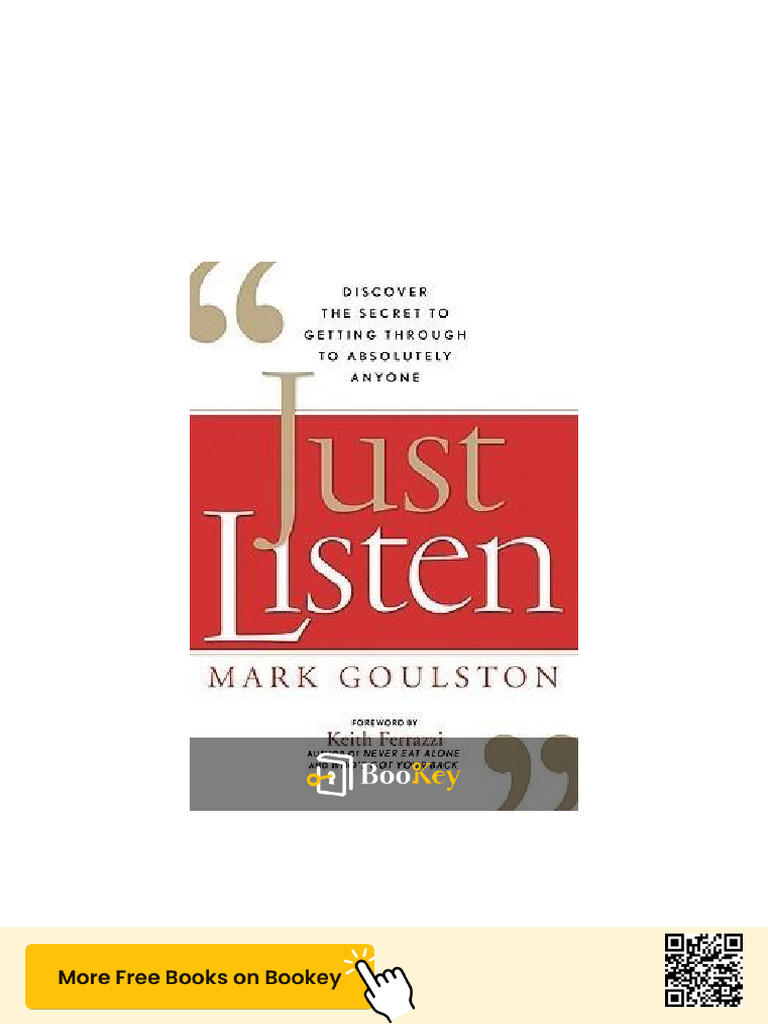 Just Listen by Mark Goulston PDF | PDF | Empathy | Emotions