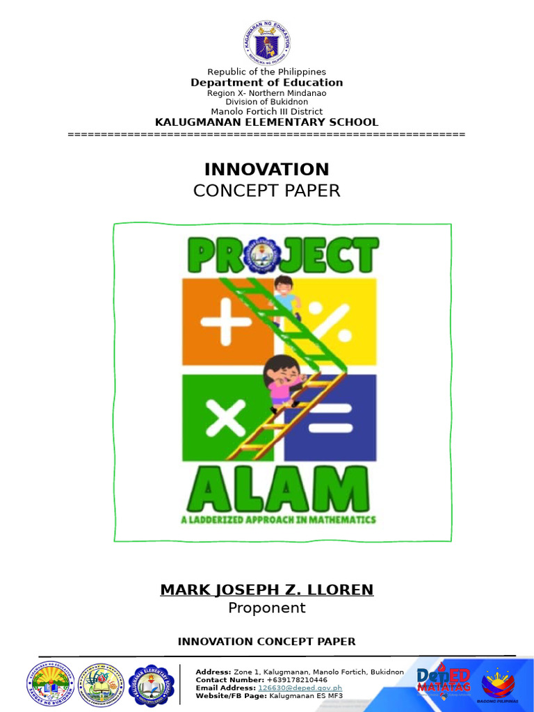 ALAM Innovation Concept Paper 2024 | PDF | Mathematics | Teachers
