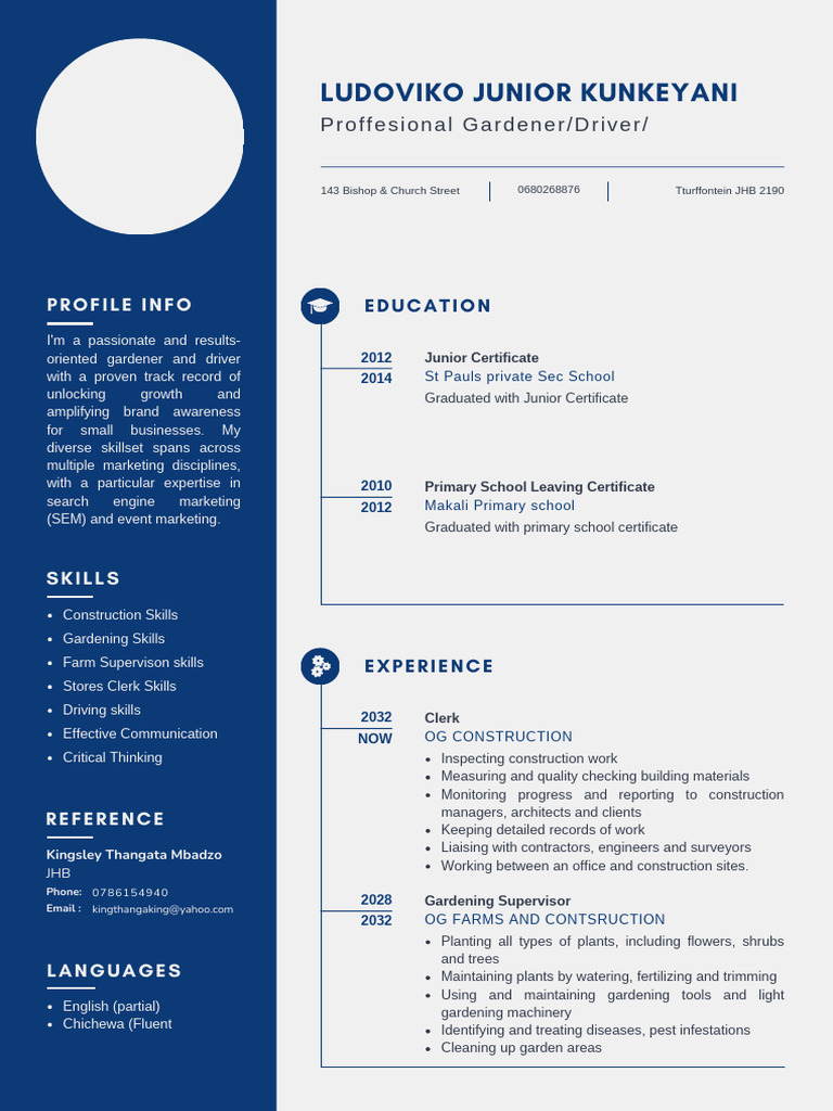 Blue Simple Professional Marketing Manager CV Resume | PDF | Botany