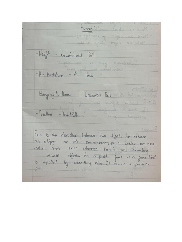 Notes (Forces) | PDF
