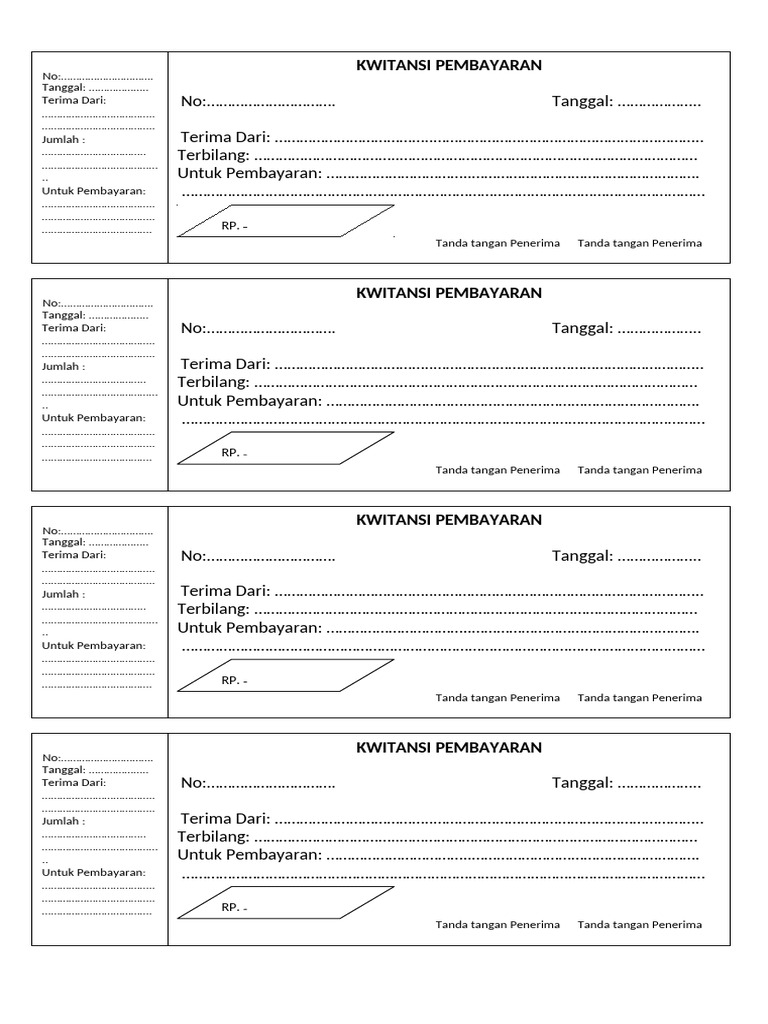 Kwitansi Kosong | PDF