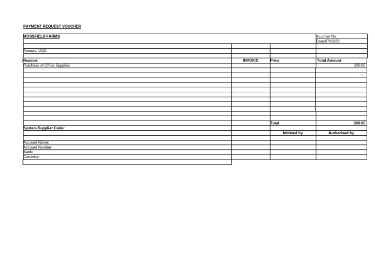 Payment Requisition Template | PDF