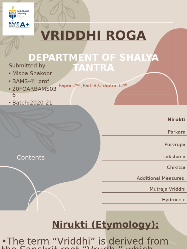 Vriddhi - Presentation Surgery | PDF | Clinical Medicine | Medical Specialties