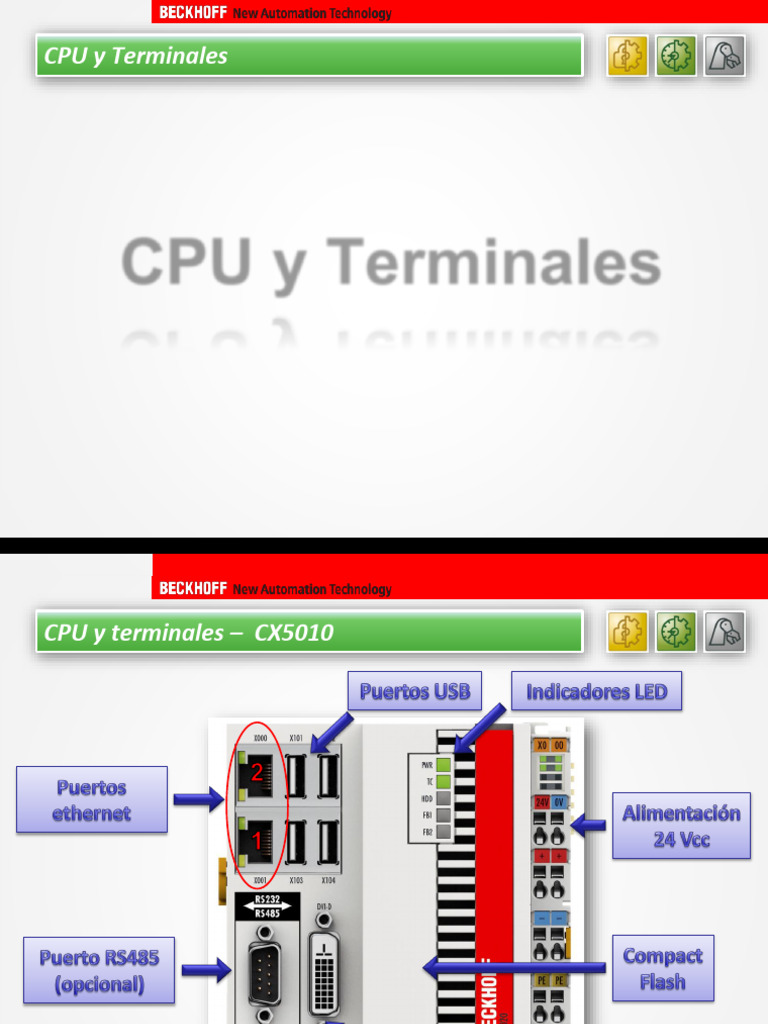 CPU y Terminales en Beckhoff TwinCAT | PDF | Ingenieria Eléctrica ...