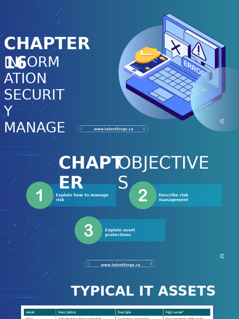 (Chapter 16) Information Security Management | PDF | Risk | Asset Management