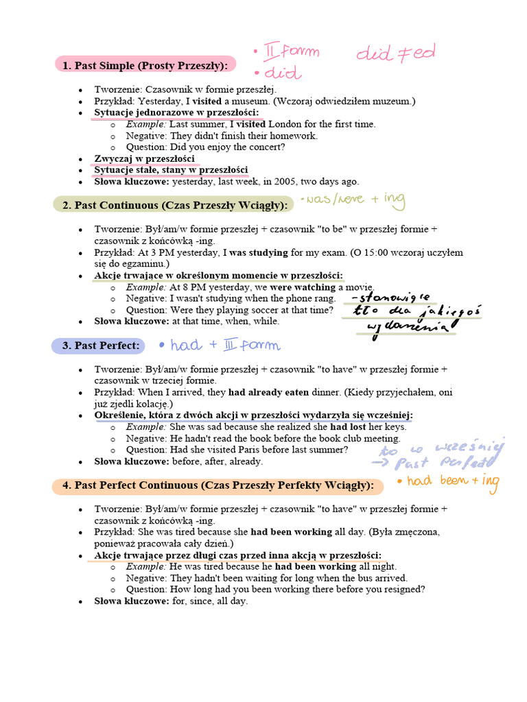 Past Tenses and Conditionals 240318 190941 | PDF