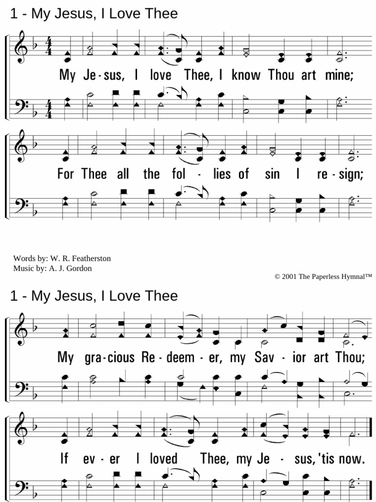 My Jesus I Love Thee | PDF