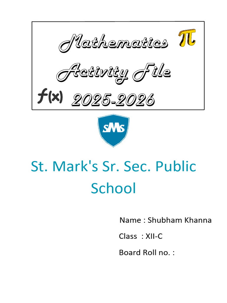 Mathematics Practicle File | PDF