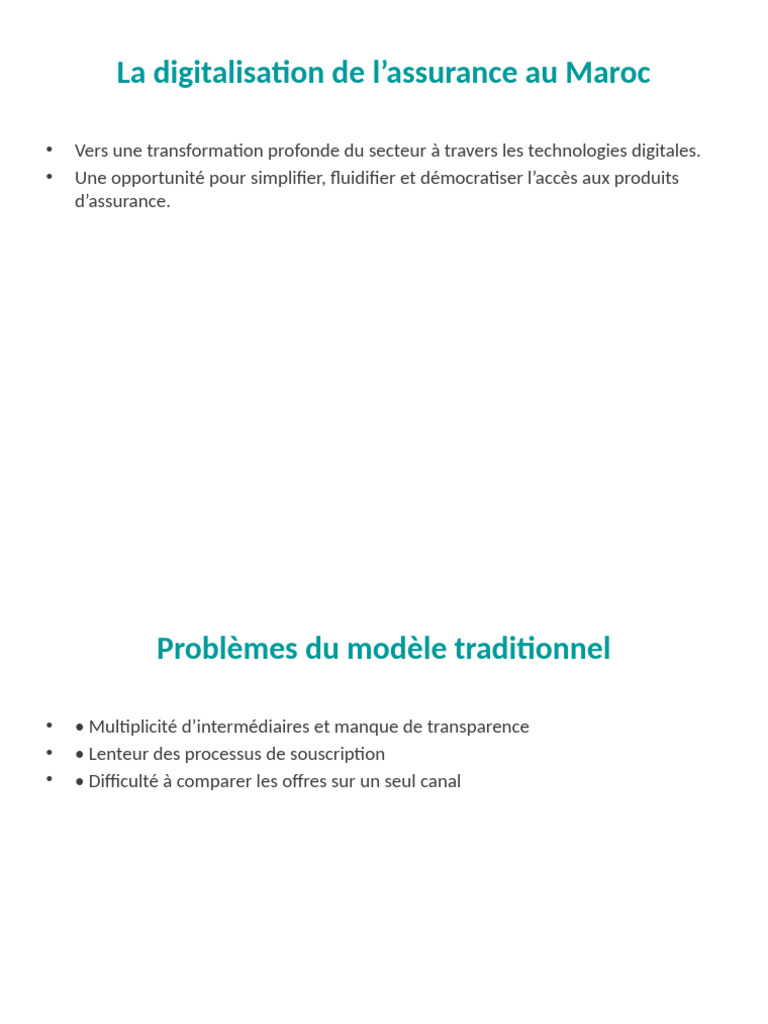 Digitalisation de l'assurance au Maroc | PDF